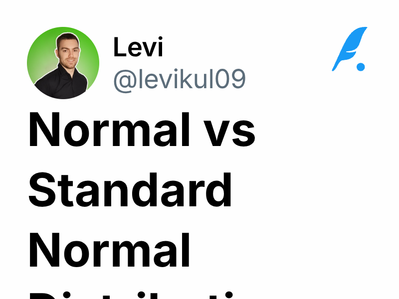 Normal vs Standard Normal Distribution | Levi