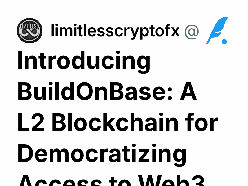 Introducing BuildOnBase: A L2 Blockchain for Democratizing Access to Web3 | limitlesscryptofx