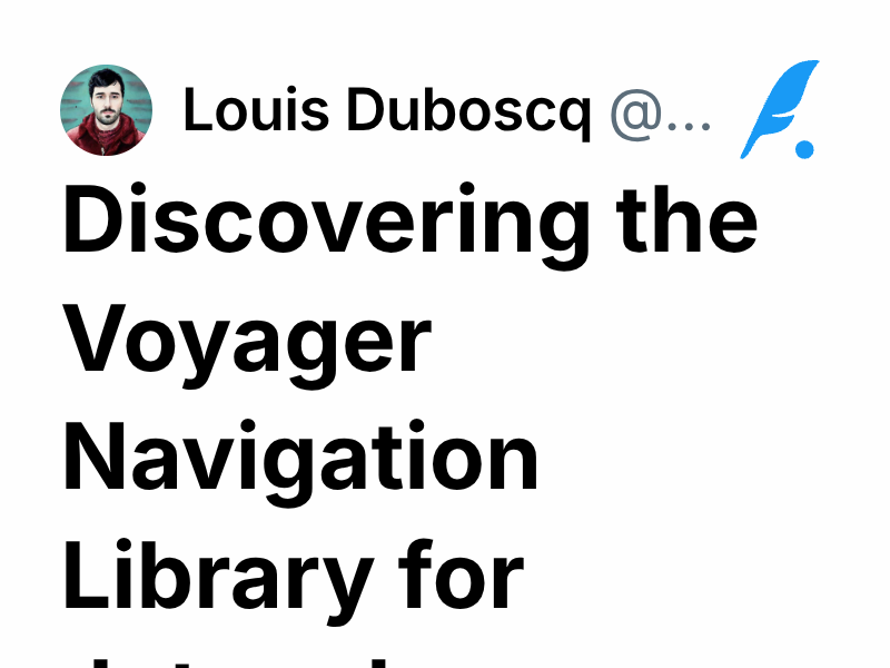 Discovering the Voyager Navigation Library for Jetpack Compose | Louis Duboscq
