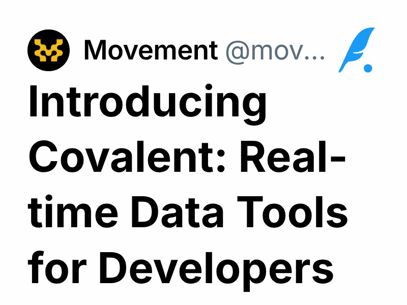 Introducing Covalent: Real-time Data Tools for Developers | Movement