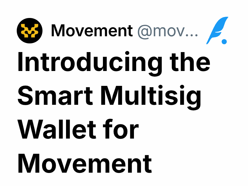Introducing the Smart Multisig Wallet for Movement Network | Movement