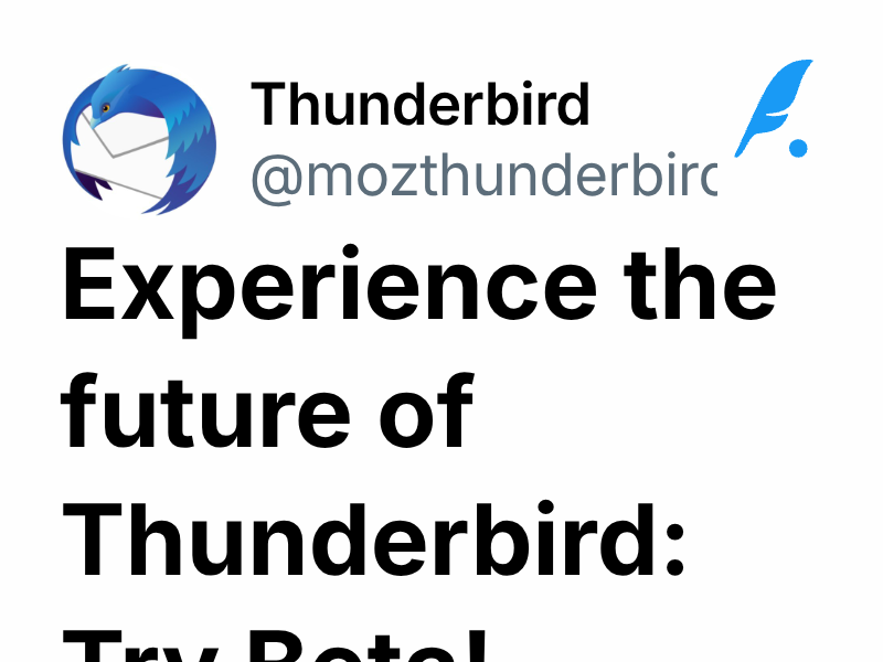 Experience the future of Thunderbird: Try Beta! | Thunderbird