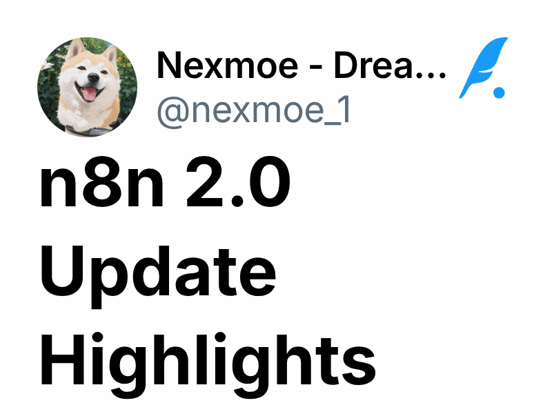 n8n 2.0 Update Highlights | Nexmoe - Dreamweaver