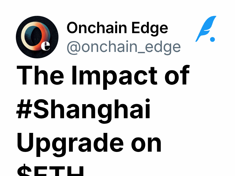 The Impact of #Shanghai Upgrade on $ETH Unstaking | Onchain Edge