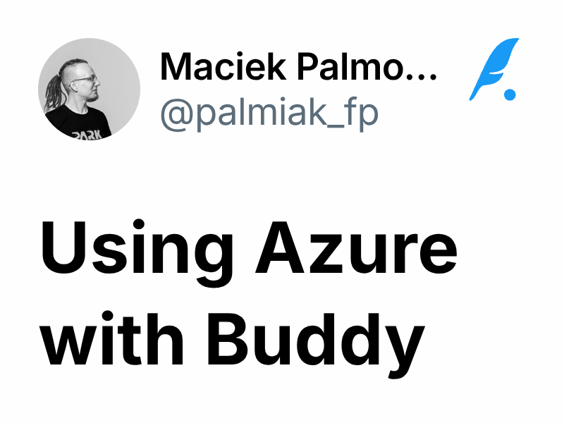 Using Azure with Buddy | Maciek Palmowski