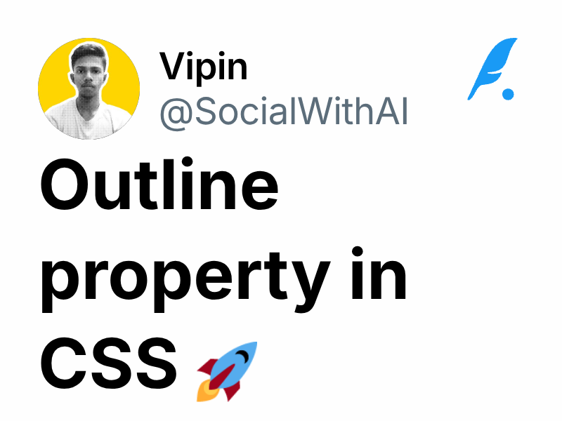 Outline property in CSS 🚀 | Vipin