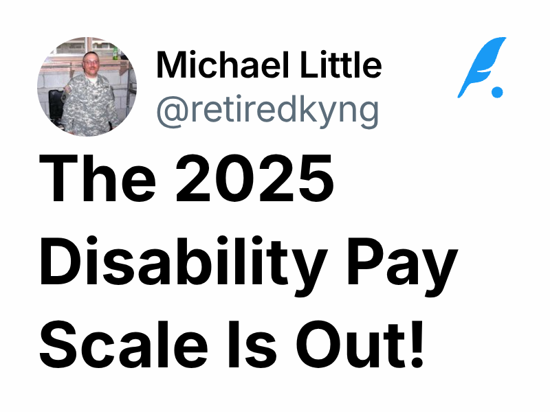 The 2025 Disability Pay Scale Is Out! | Michael Little