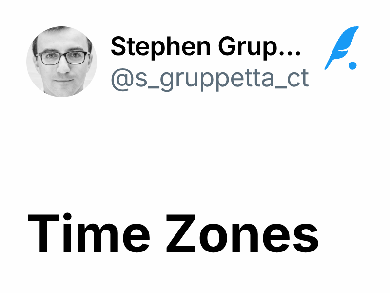 Time Zones | Stephen Gruppetta