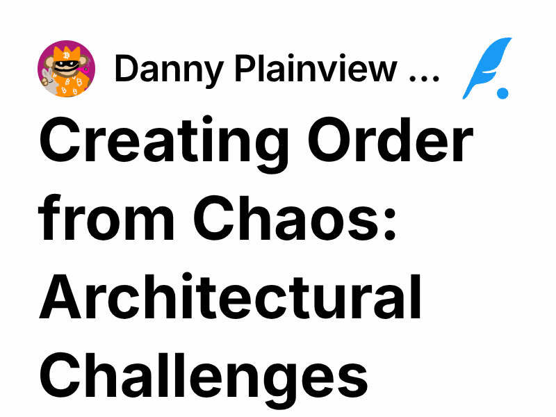 Creating Order from Chaos: Architectural Challenges | Danny Plainview ...
