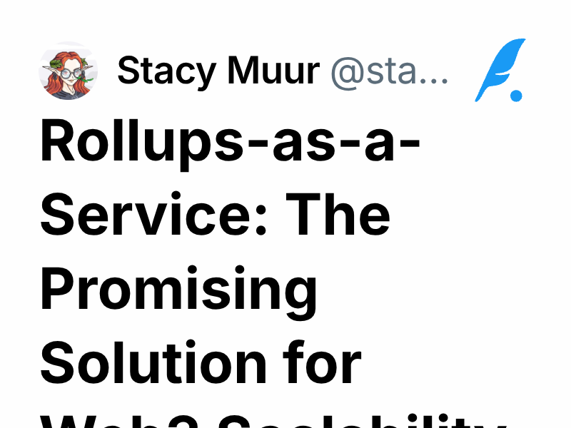 Rollups-as-a-Service: The Promising Solution for Web3 Scalability ...