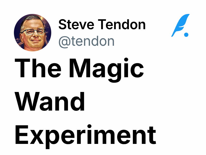The Magic Wand Experiment | Steve Tendon