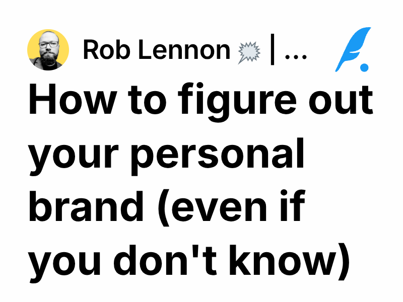 How to figure out your personal brand (even if you don't know) | Rob ...