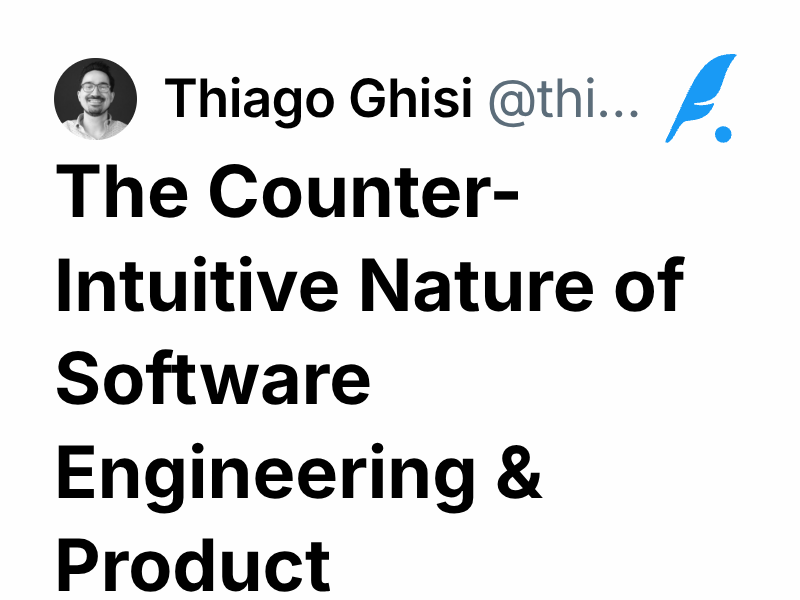The Counter-Intuitive Nature of Software Engineering & Product ...