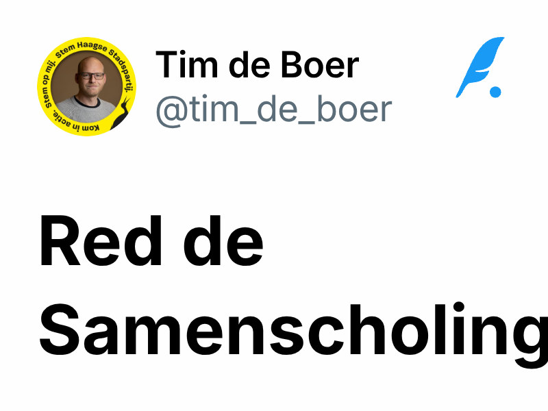 Red de Samenscholing! | Tim de Boer