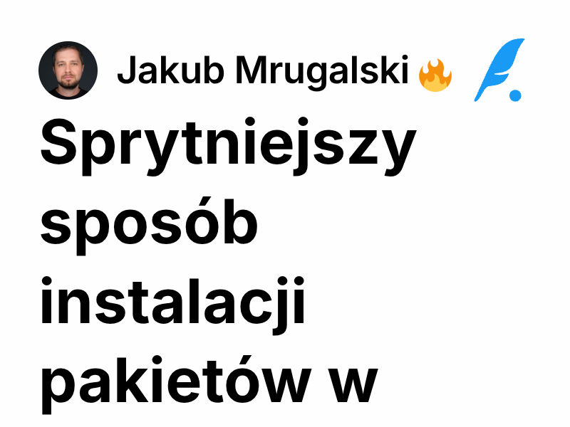 Sprytniejszy sposób instalacji pakietów w kontenerach | Jakub Mrugalski 🔥