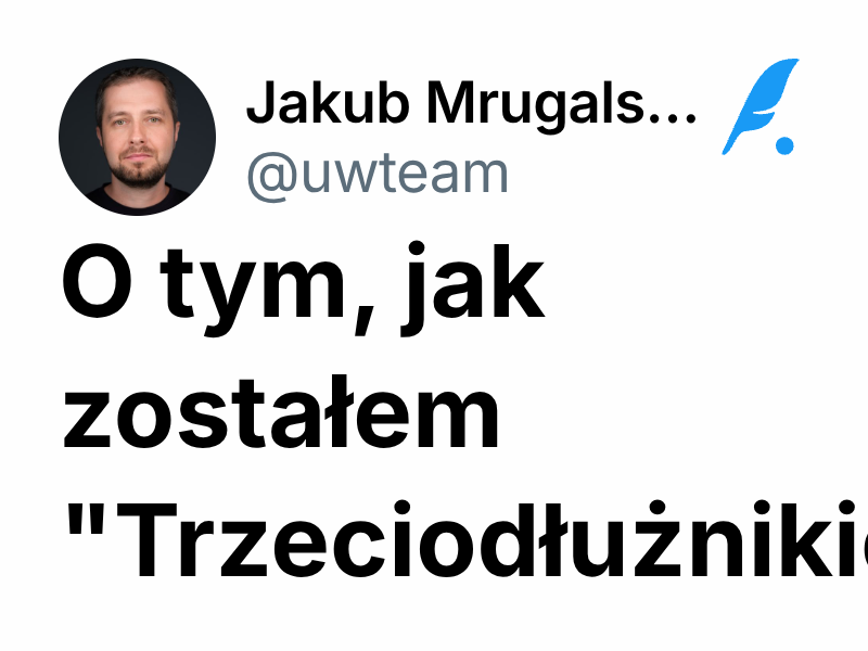 O tym, jak zostałem "Trzeciodłużnikiem" | Jakub Mrugalski 🔥