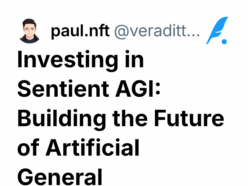 Investing in Sentient AGI: Building the Future of Artificial General ...