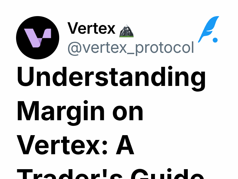 Understanding Margin on Vertex: A Trader's Guide | Vertex 🏔
