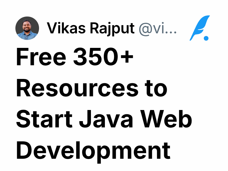 Free 350+ Resources to Start Java Web Development Journey | Vikas Rajput