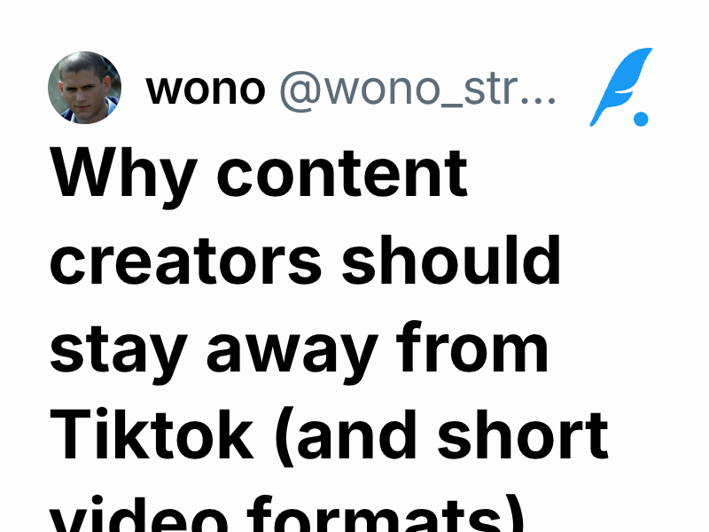 Why content creators should stay away from Tiktok (and short video ...