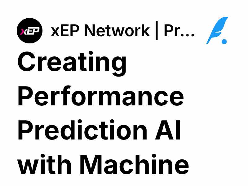 Creating Performance Prediction AI with Machine Learning | xEP Network ...