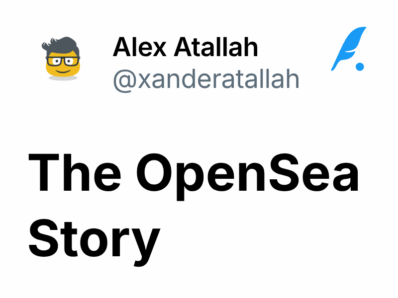 The OpenSea Story | Alex Atallah
