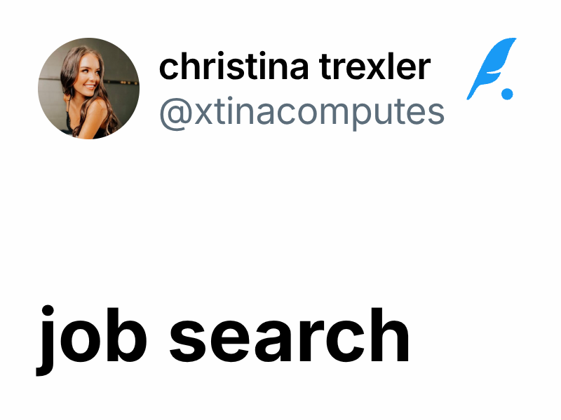 job search | christina trexler