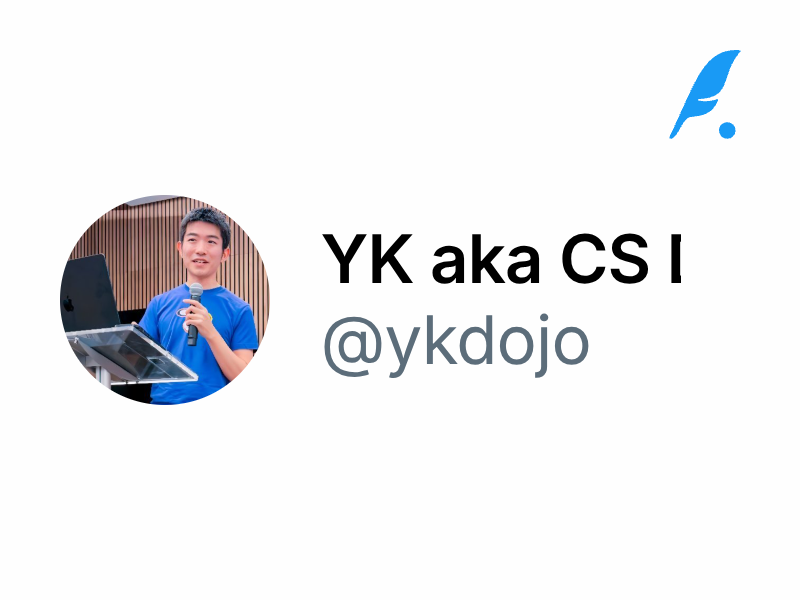 YK aka CS Dojo 📺🐦 (@ykdojo)