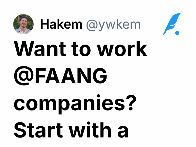 Want to work @FAANG companies? Start with a Great Resume | Hakem